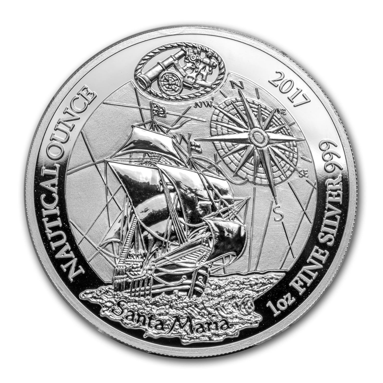 2017 Rwanda 1 oz Silver Nautical Ounce Santa Maria Proof - Walmart.com