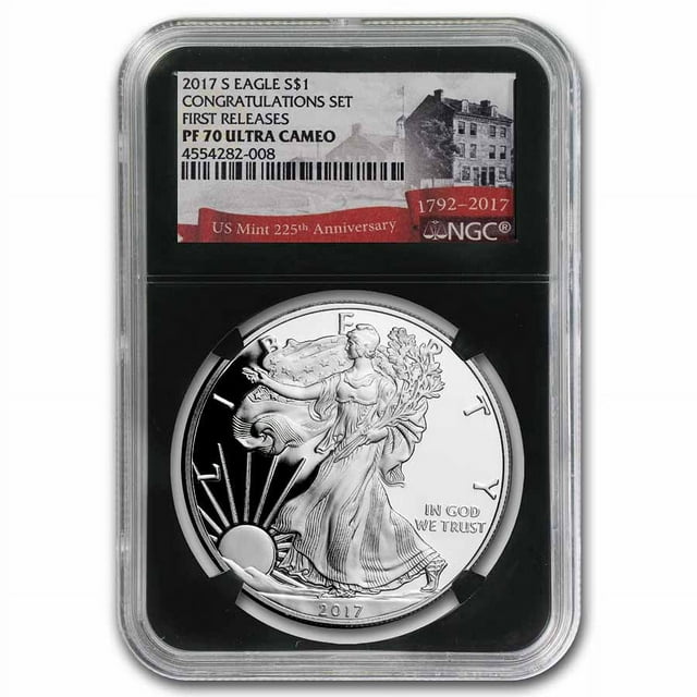 2017-S Liberty US Mint Limited Edition Proof Silver Eagle PF-70 NGC (FR, Congratulations Set ...