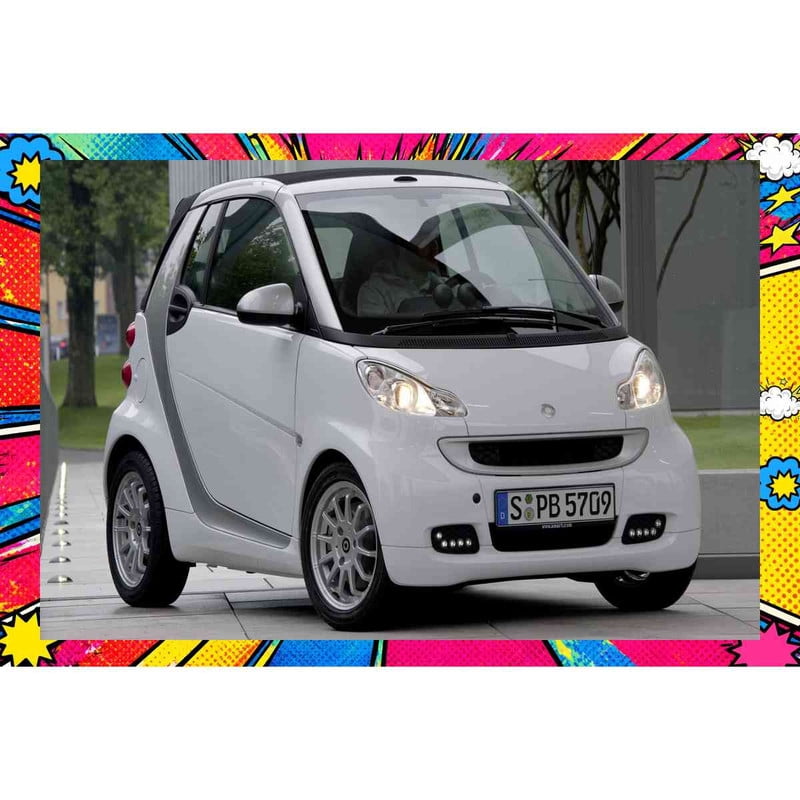 2017 Smart ForTwo Cabrio - Pop Art Edition | 24x36 Inch Laminated ...