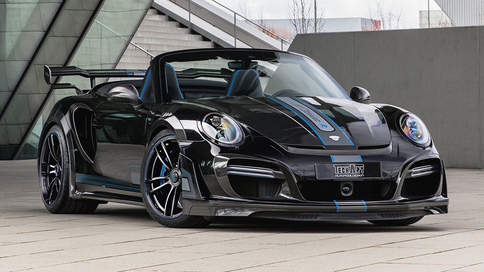 2017 TechArt GT Street R Cabriolet Car - 12x18 Inch Laminated Poster ...