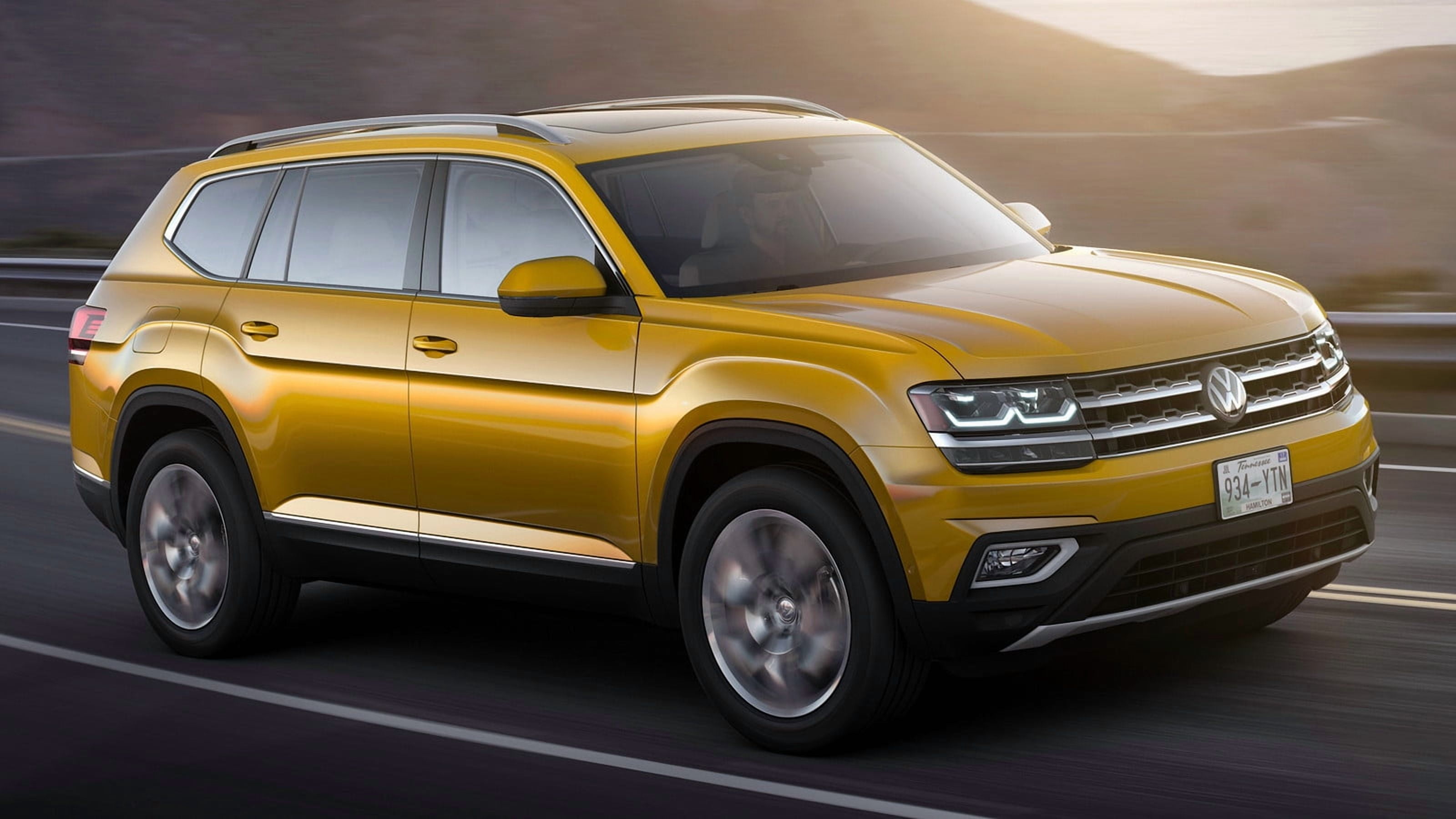 2017 Volkswagen Atlas Car - 24x36 Inch Glossy Laminated Poster ...