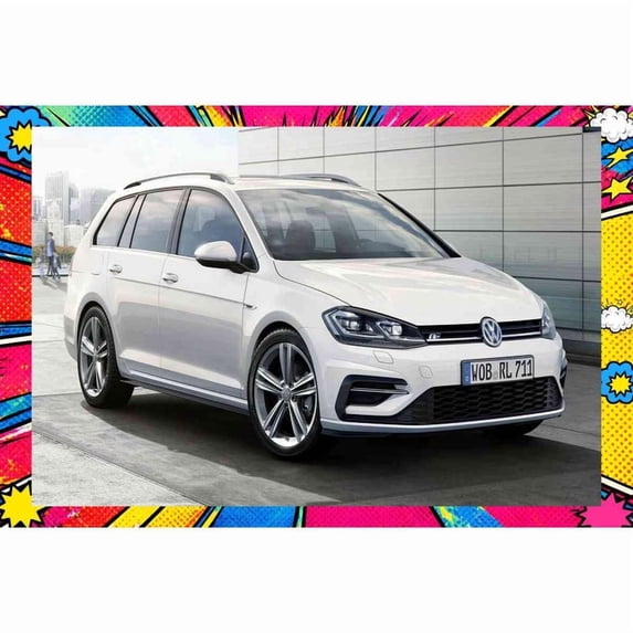 2017 Volkswagen Golf Variant R Line - Pop Art Edition | 20x30 Inch ...