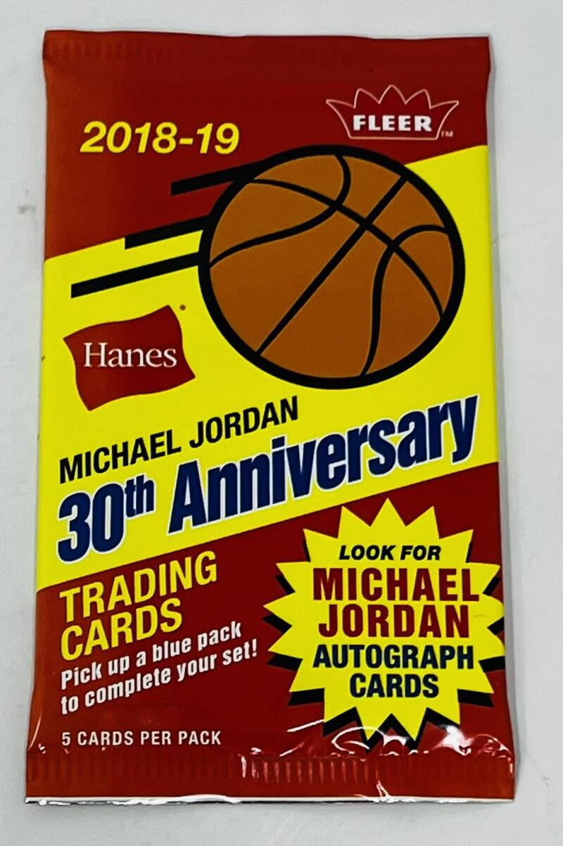 2018-19 Fleer Hanes Michael Jordan 30th Anniversary Trading Card Red ...