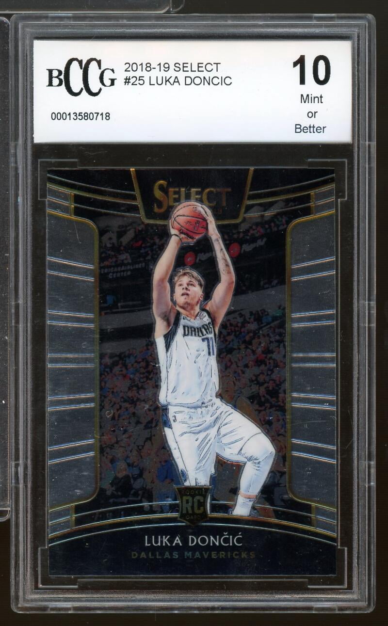2018-19 Select #25 Luka Doncic Rookie Card BGS BCCG 10 Mint+ - Walmart.com