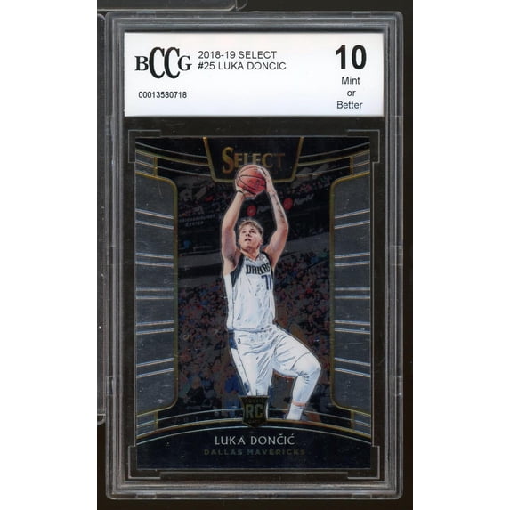 2018-19 Select #25 Luka Doncic Rookie Card BGS BCCG 10 Mint+ - Walmart.com