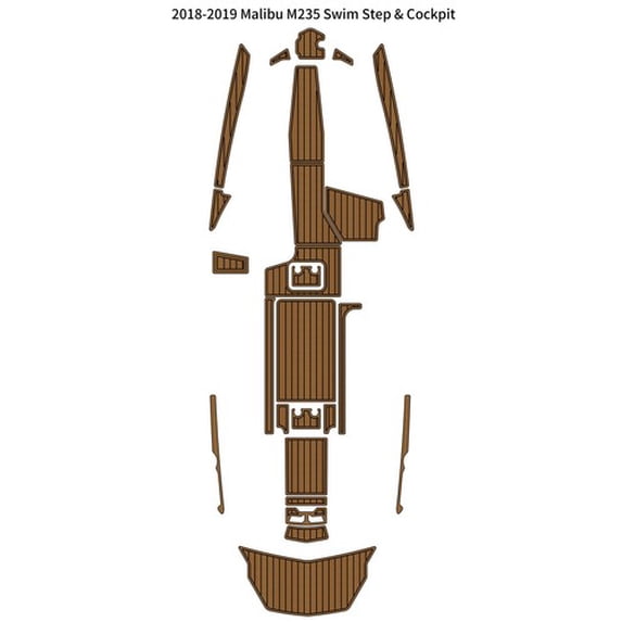 2018-2019 Malibu M235 Swim Platform Cockpit Pad Boat EVA Foam Teak Deck ...