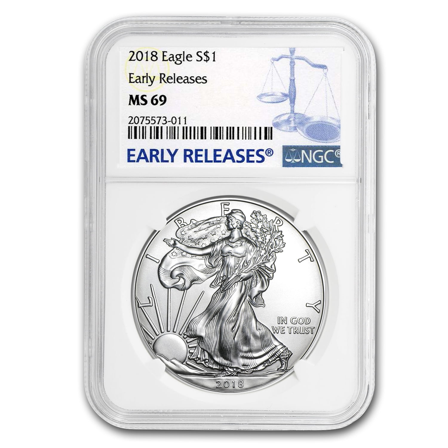 2018 American Silver Eagle MS-69 NGC (Early Release) - Walmart.com