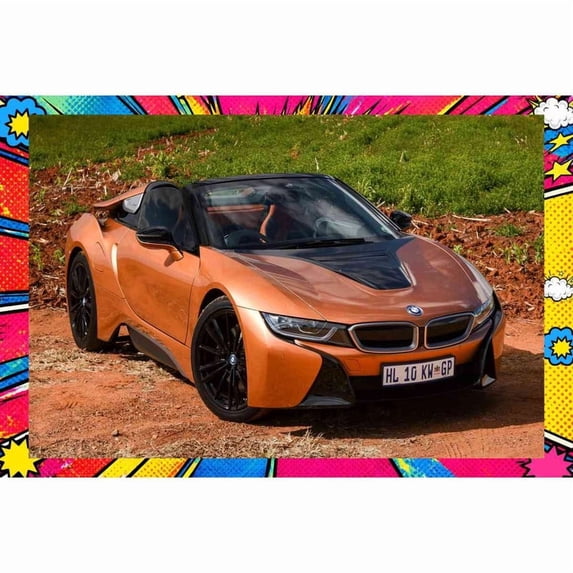 2018 BMW I8 Roadster ZA - Pop Art Edition | 24x36 Inch Rolled Canvas ...