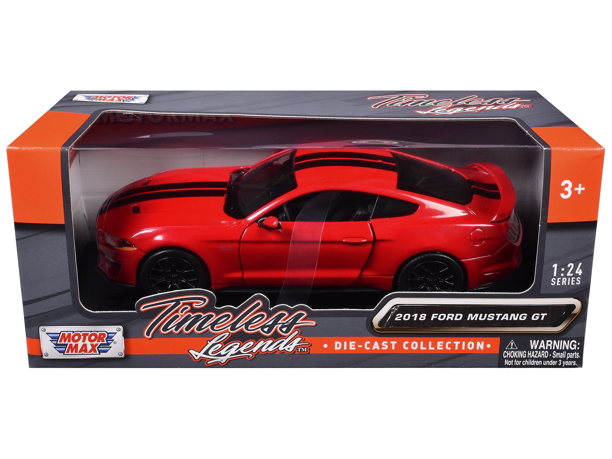 2018 Ford Mustang GT 5.0 Red with Black Stripes "Timeless Legends ...