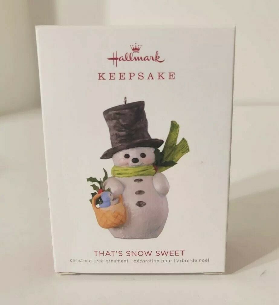 2018 Hallmark Keepsake Ornament That's Snow Sweet Snowman with Green ...