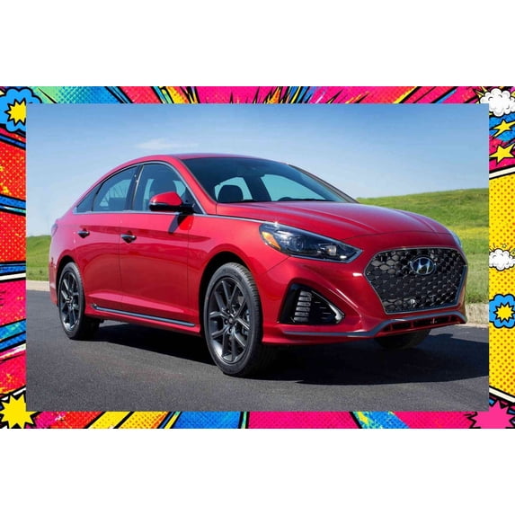 2018 Hyundai Sonata Sport - Pop Art Edition | 24x36 Inch Glossy ...