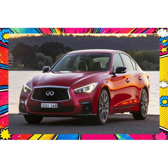 2018 Infiniti Q50 Sport AU - Pop Art Edition | 20x30 Inch Glossy ...