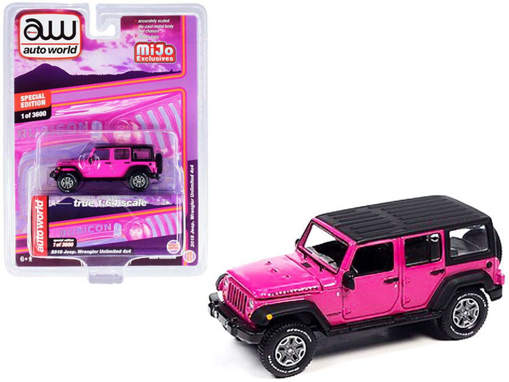 2018 Jeep Wrangler Rubicon Unlimited 4x4, Pink - Auto World CP7753 - 1/ ...