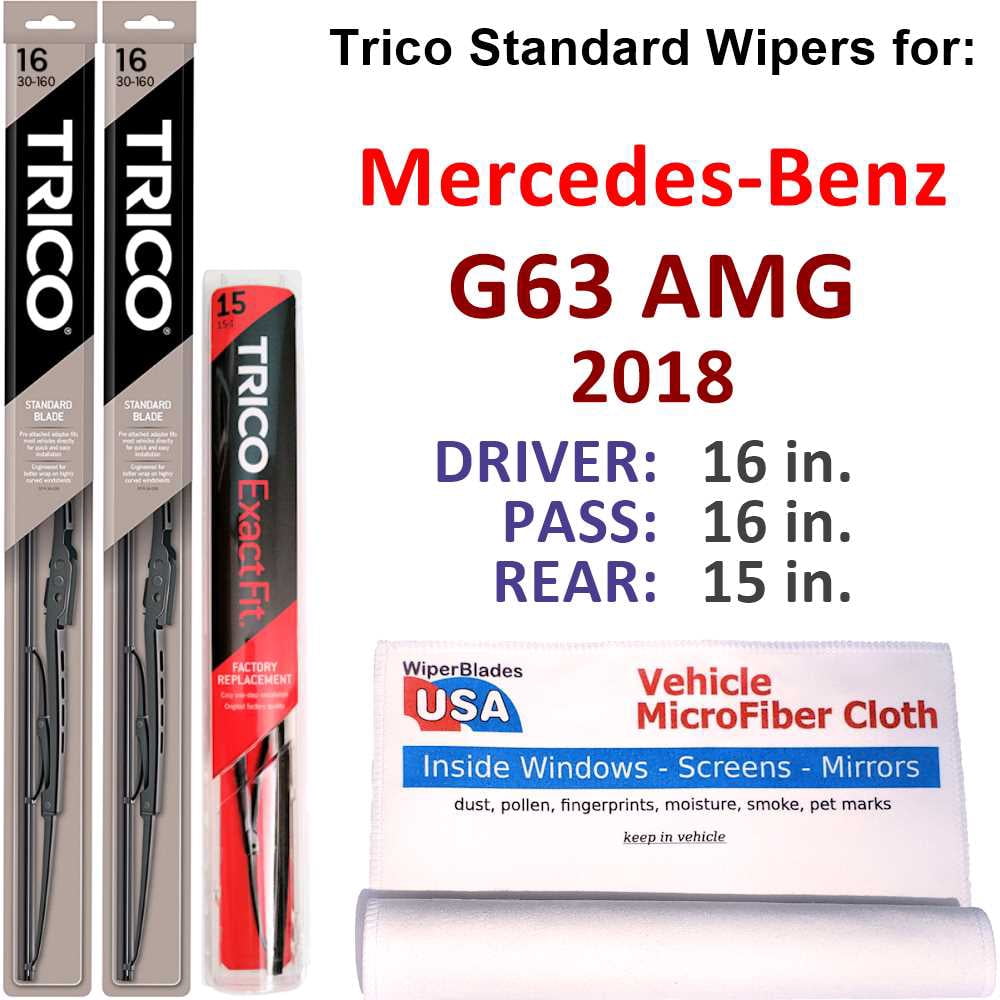 2018 Mercedes-Benz G63 AMG Wiper Blades (Set of 3) w/Rear Wiper ...