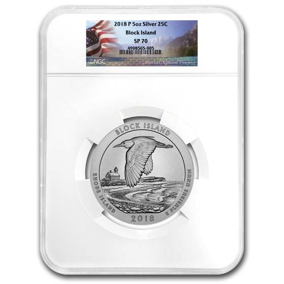 2018-P 5 oz Silver ATB Block Island SP-70 NGC - Walmart.com