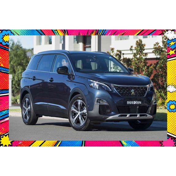 2018 Peugeot 5008 GT Line AU - Pop Art Edition | 24x36 Inch Laminated ...