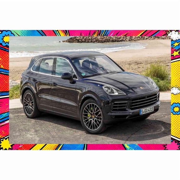 2018 Porsche Cayenne E-Hybrid - Pop Art Edition | 24x36 Inch Glossy ...