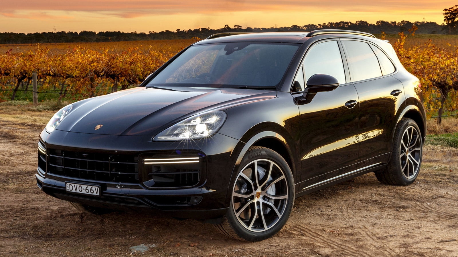 2018 Porsche Cayenne Turbo AU Car - 24x36 Inch Glossy Laminated Poster ...