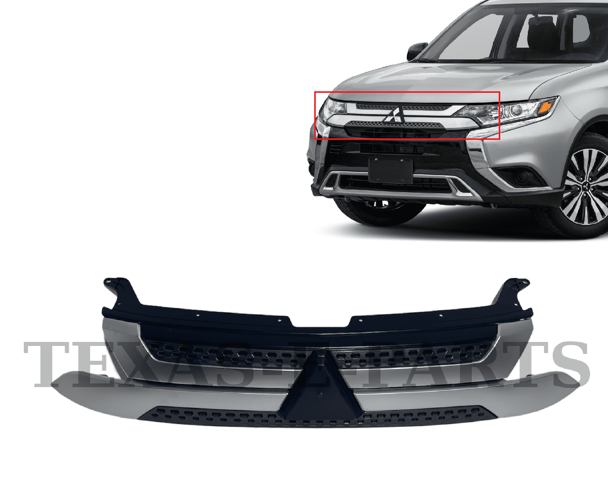 2019 2020 Compatible With Mitsubishi Outlander Grille Front Bumper ...