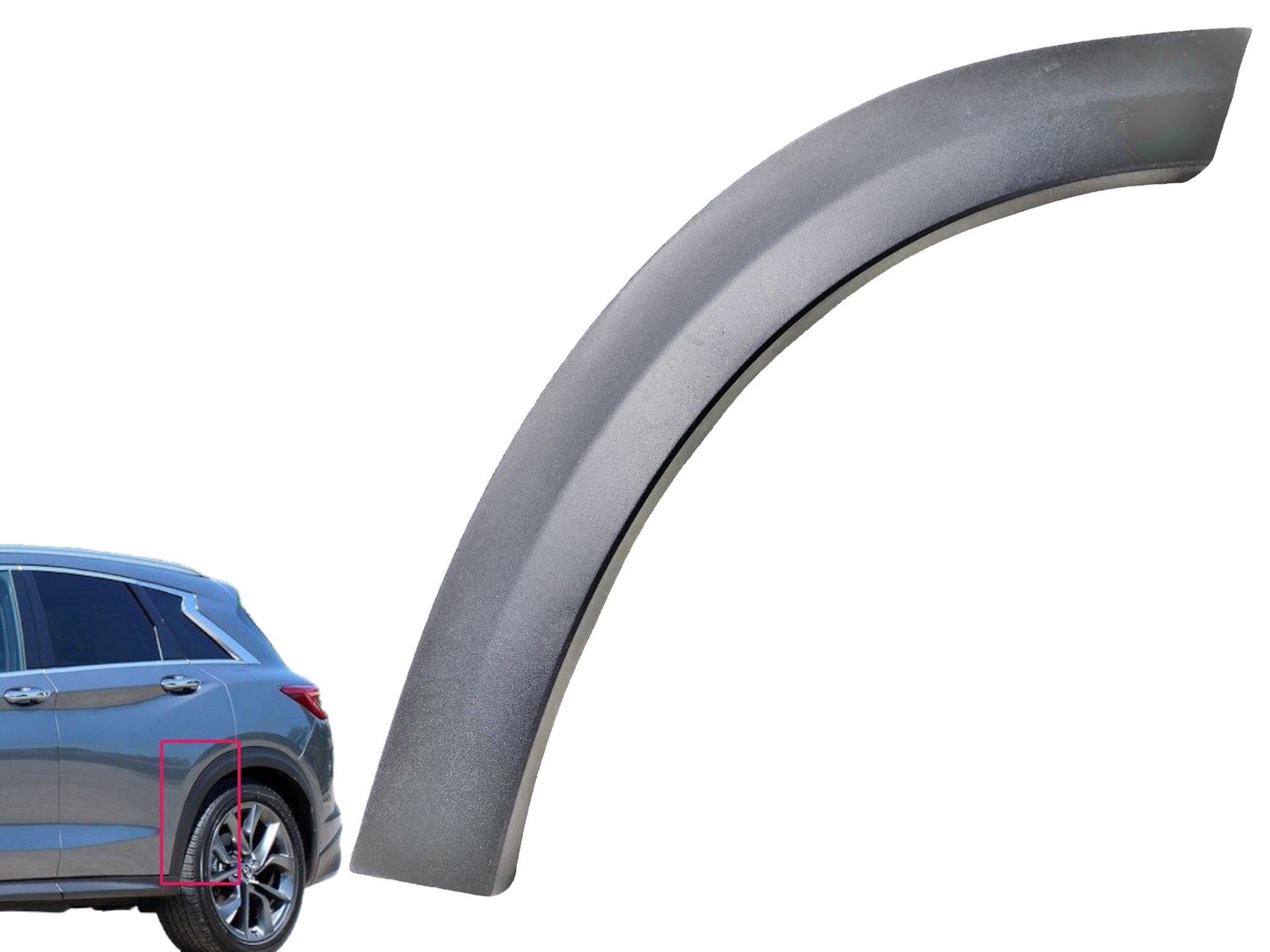 2019-2020 Compatible with Infiniti QX50 Rear Door Flare Molding Trim ...