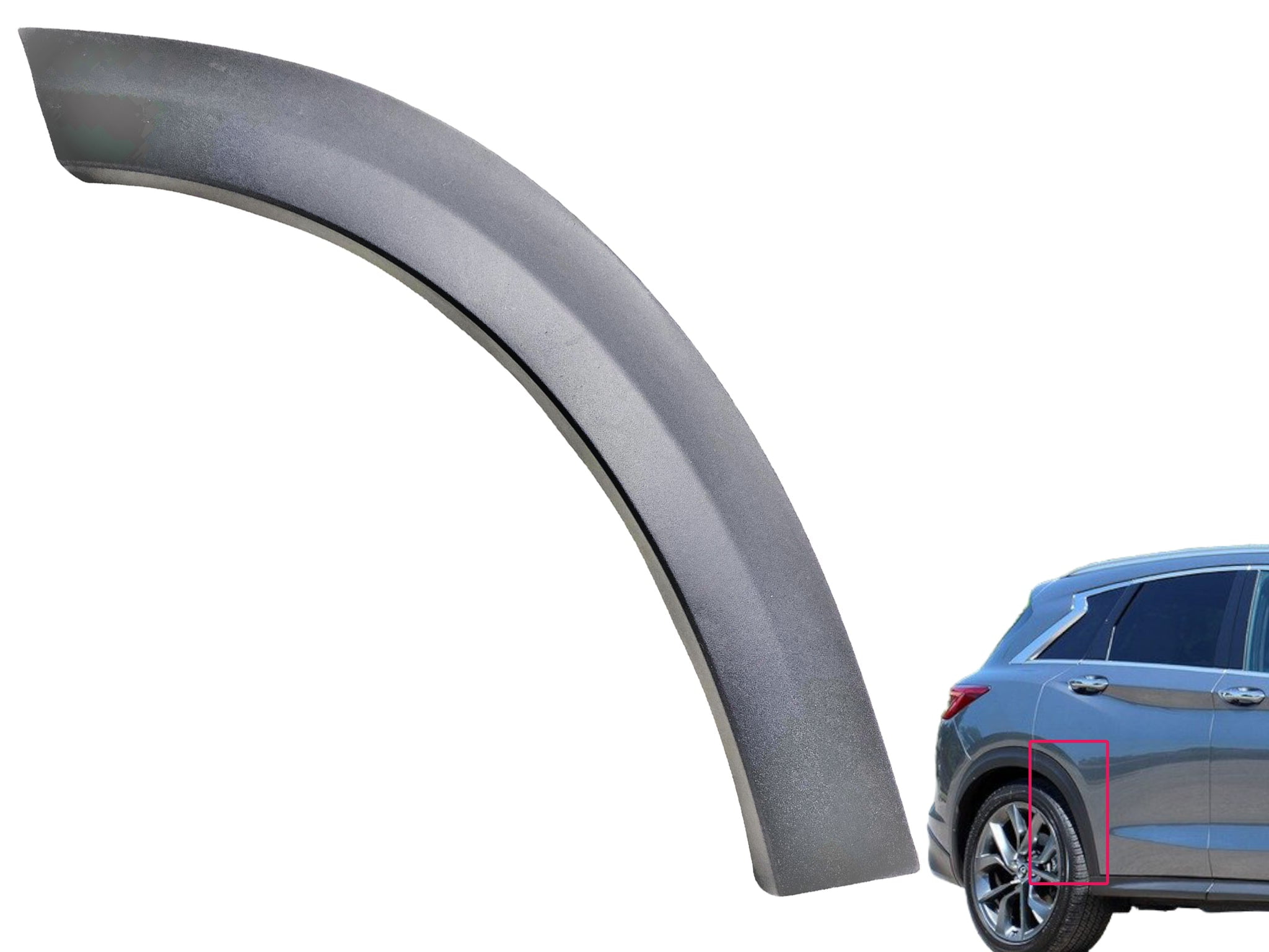 2019-2020 Compatible with Infiniti QX50 Rear Door Flare Molding Trim ...