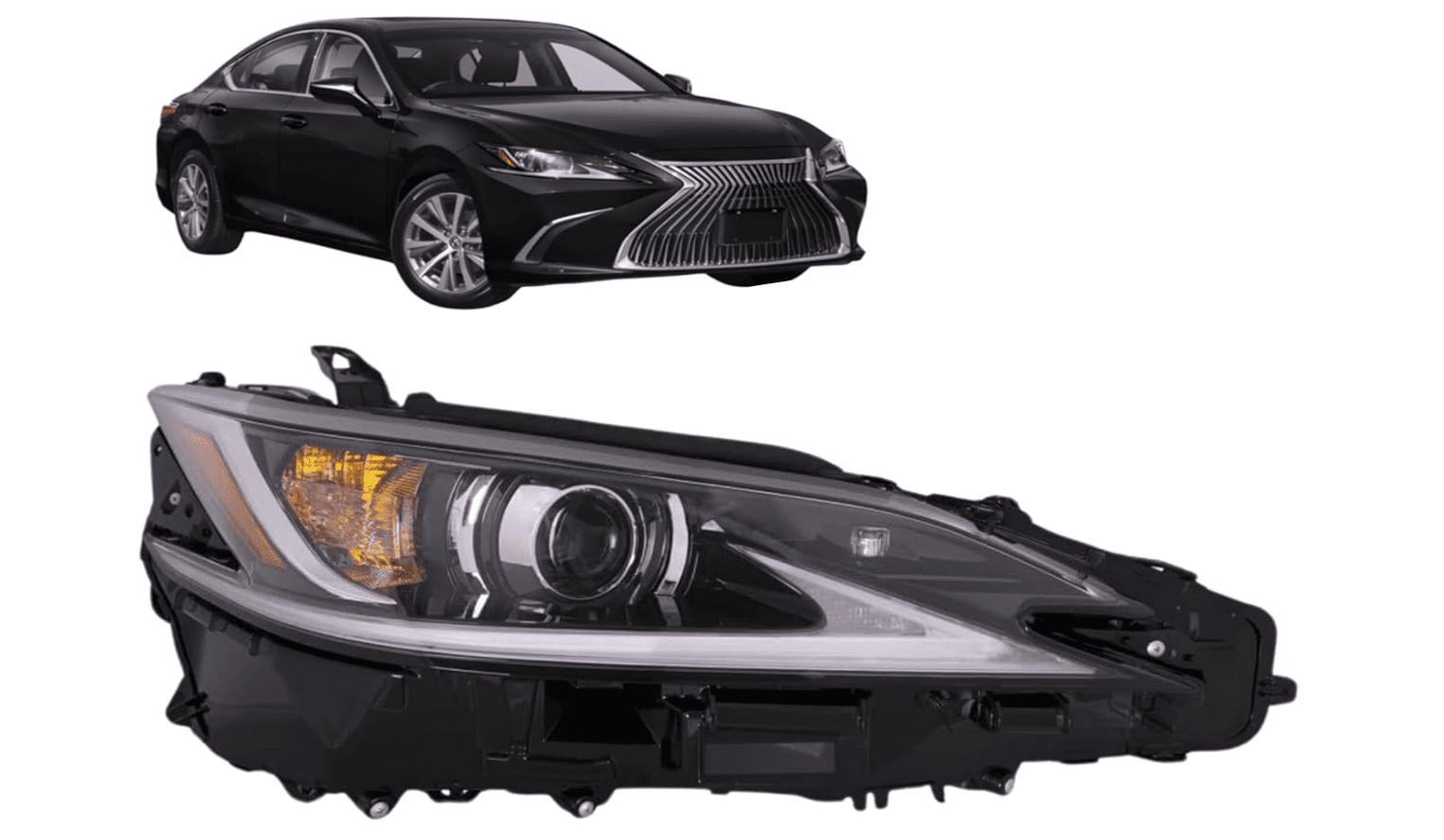 2021 Lexus ES250 Head Lamp Passenger Side Led Without Led Signal Lamp ...