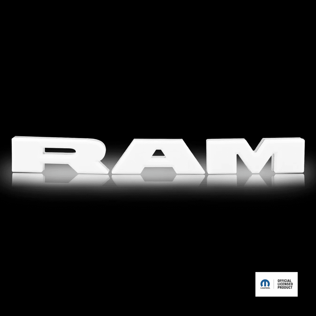 2019–2023 RAM 1500 Black Lighted Grille Emblem – White LED (Mopar ...