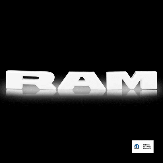 2019–2023 RAM 1500 Black Lighted Grille Emblem – White LED (Mopar ...