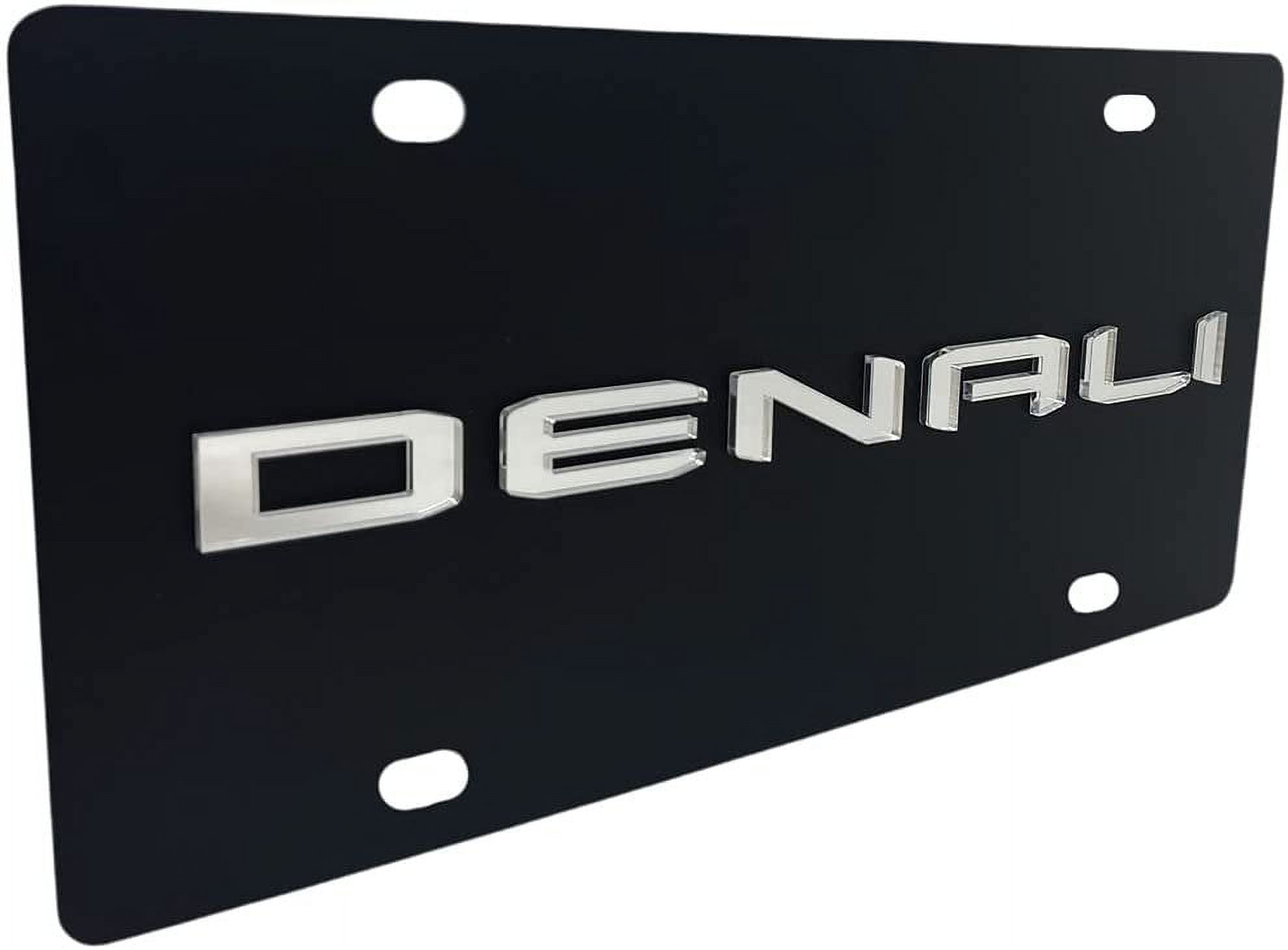 2019-2024 GMC Denali on Carbon Steel License Plate with Mirrored Script ...