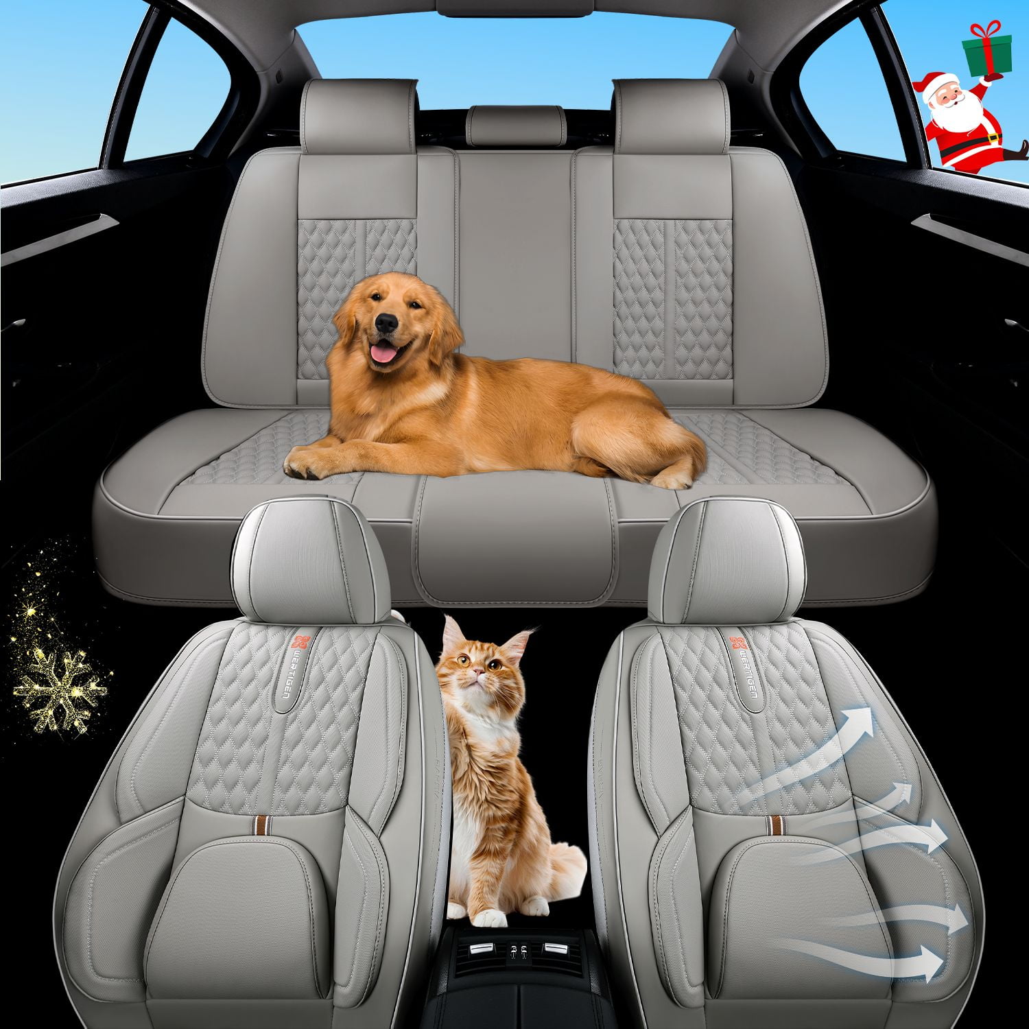 2019-2026 Car Seat Cover for Chevrolet Blazer, Middle Gray Car Seat ...