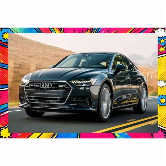 2019 Audi A7 Sportback - Pop Art Edition | 24x36 Inch Rolled Canvas ...