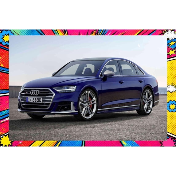 2019 Audi S8 - Pop Art Edition | 20x30 Inch Laminated Poster | Vibrant ...
