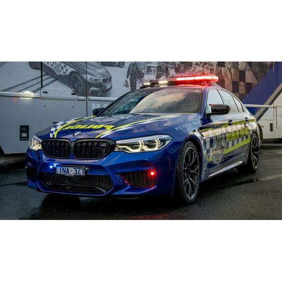 2019 BMW M5 Competition Police AU - 24x36 Inch Laminated Poster ...