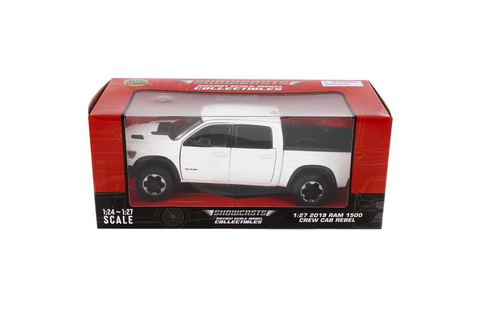 2019 Dodge Ram 1500 Crew Cab Rebel, White - Showcasts 71358W - 1/27 ...