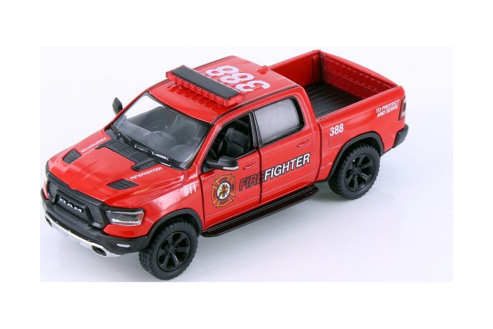 Kinsmart 2019 Dodge Ram 1500 Firefighter Pick-Up Truck, Red - 1/46 ...