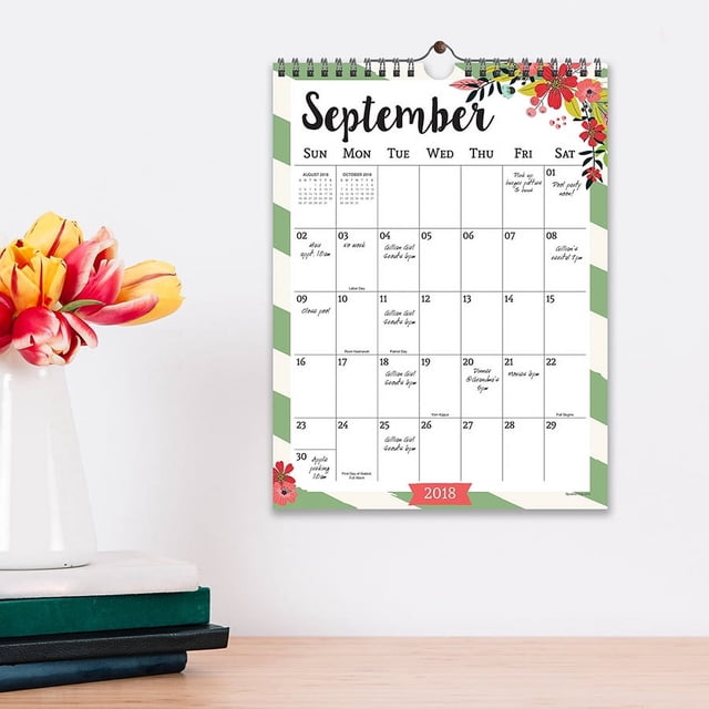 2019 Floral Striped July 2018 - June 2019 Academic Year 11"x8.5 ...