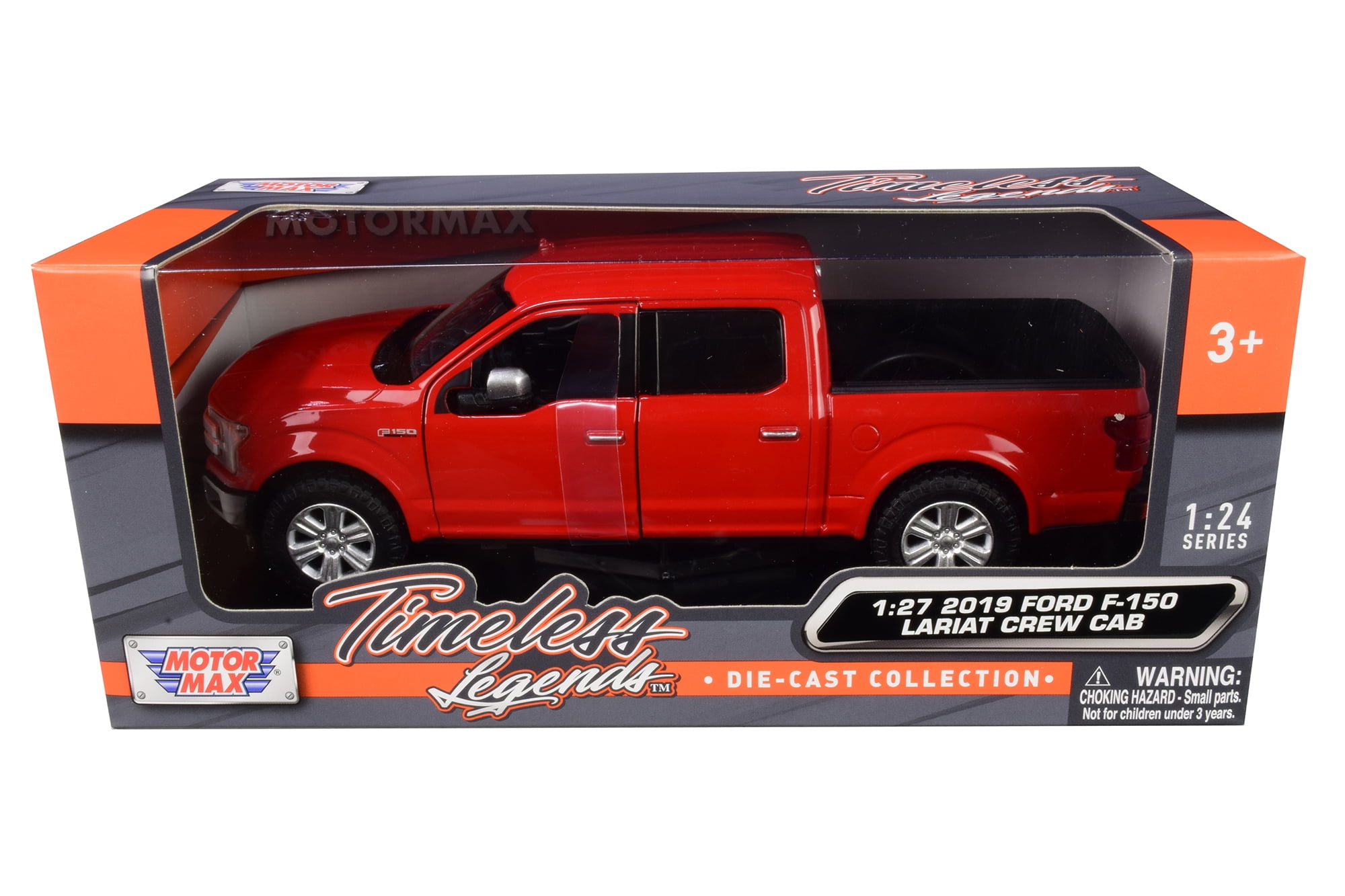 MOTORMAX 2019 Ford F-150 Lariat Red Crew Cab Diecast Model Truck, 1/24 ...