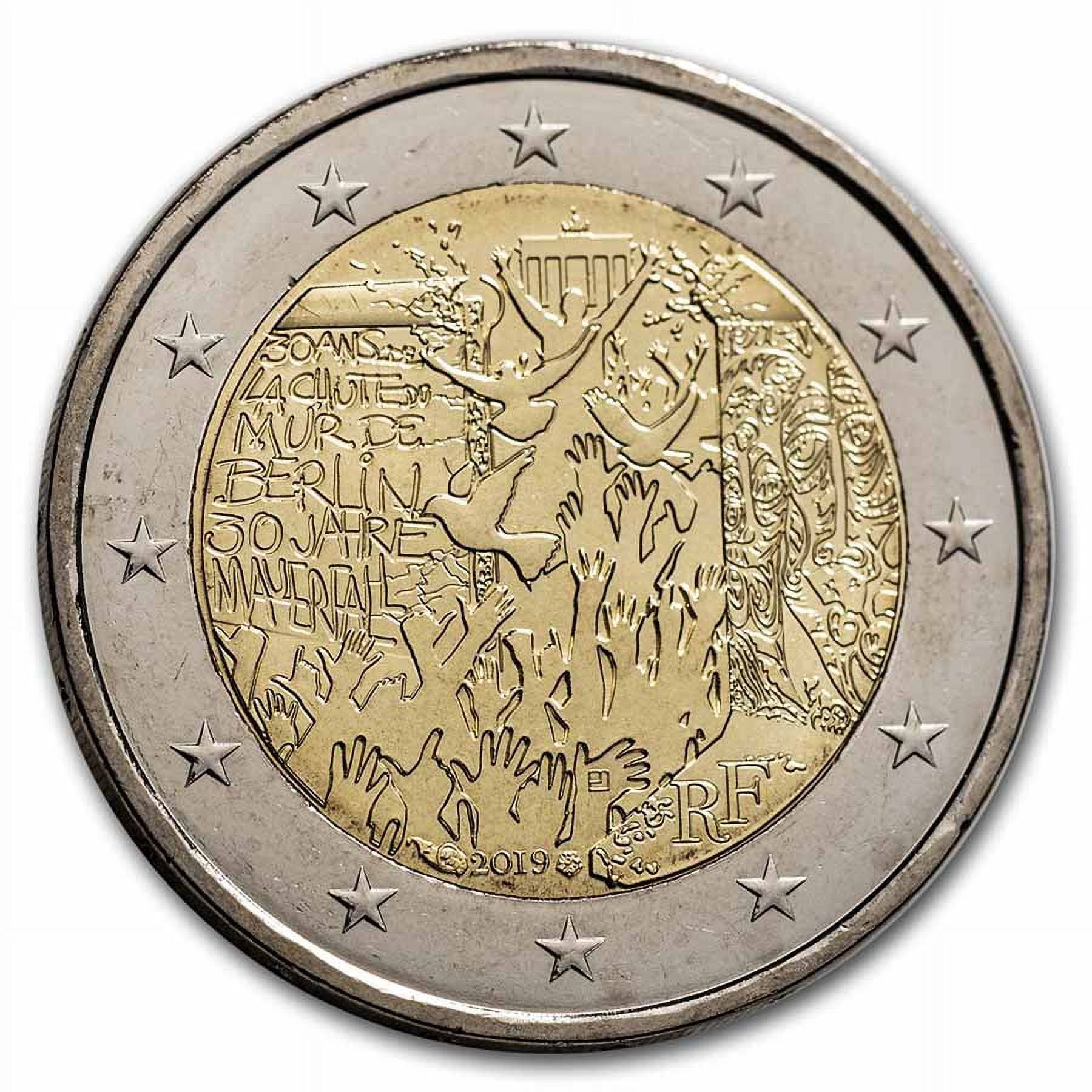 2019 France 2 Euro Fall of the Berlin Wall BU - Walmart.com
