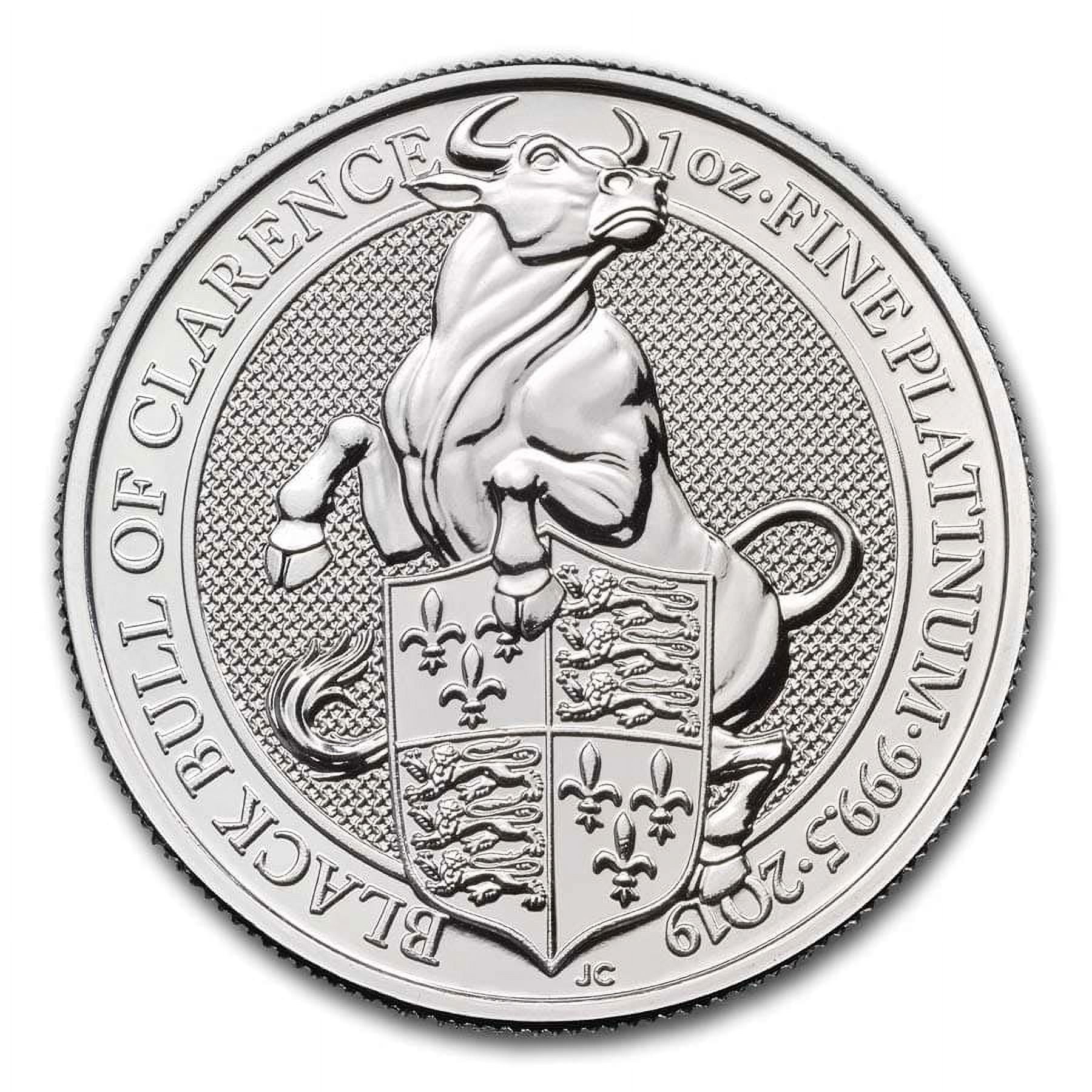2019 Great Britain 1 oz Platinum Queen's Beasts The Bull Coin - Walmart.com