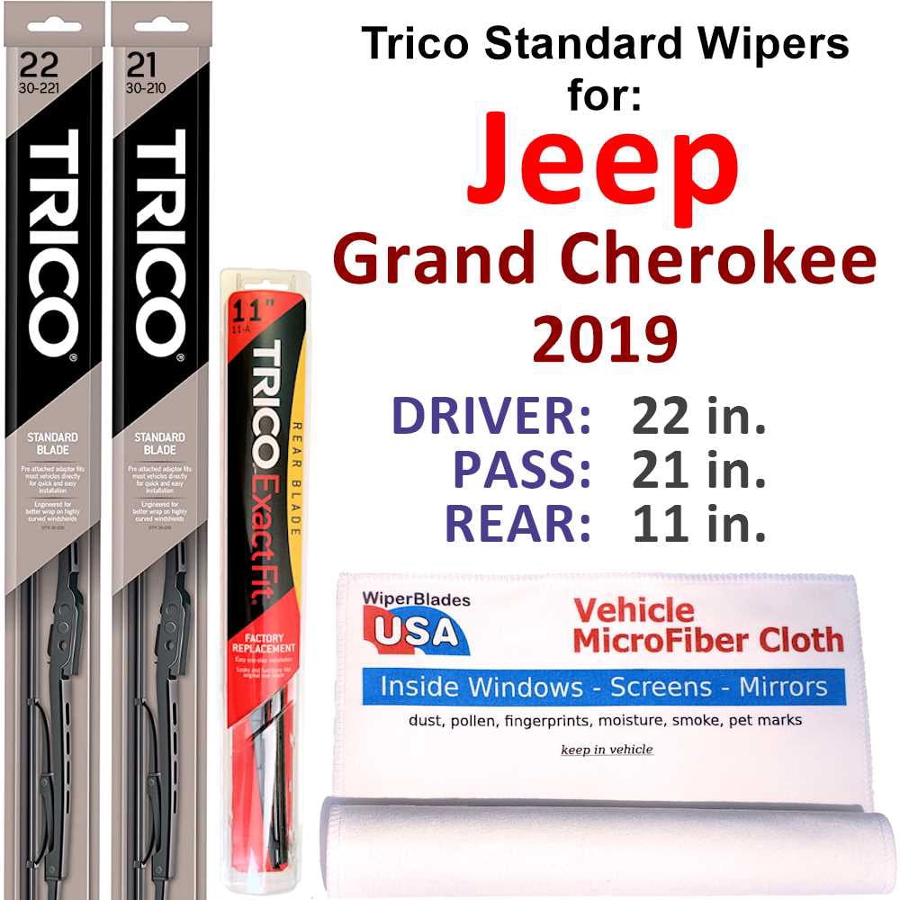 2019 Jeep Cherokee Wiper Blade Size