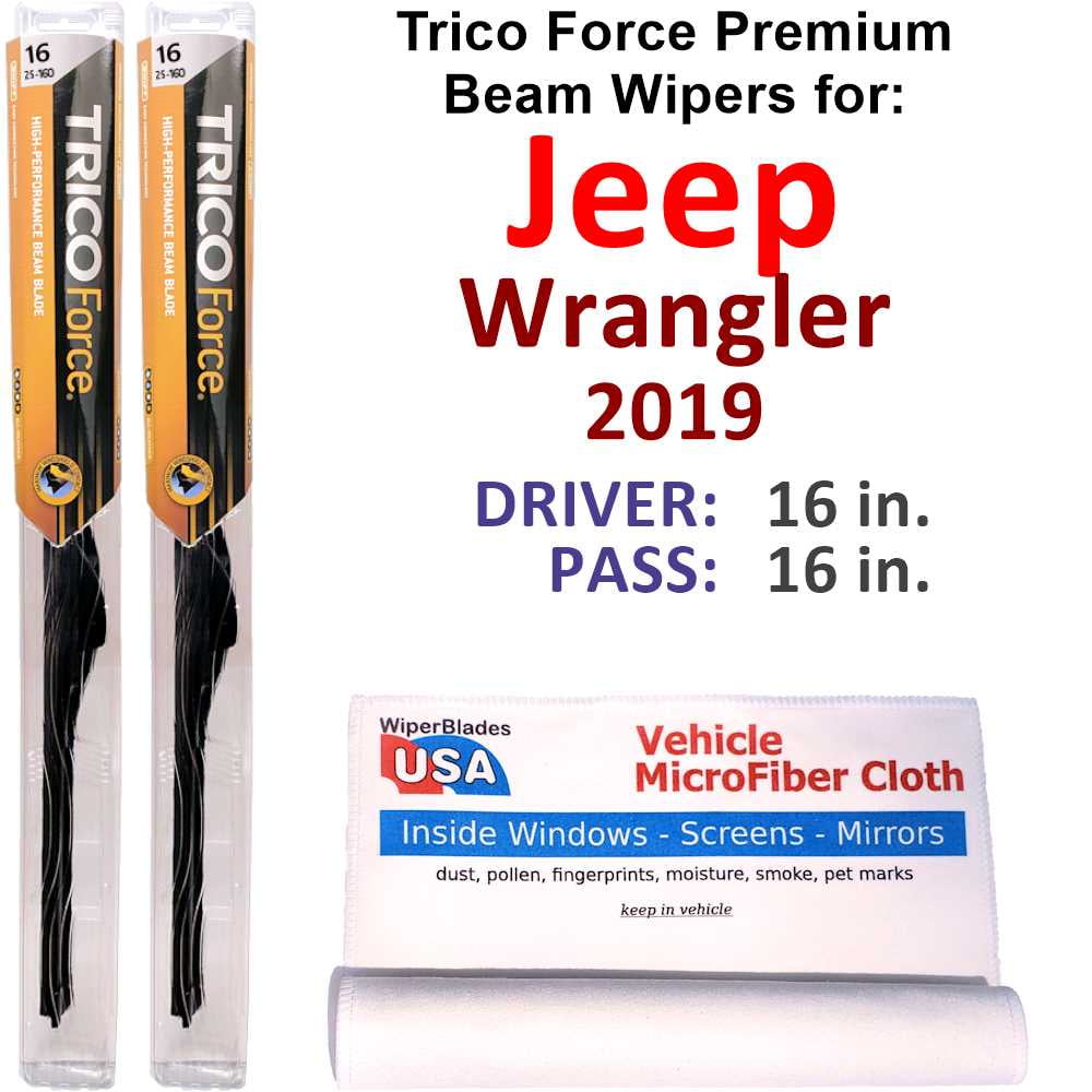 2019 Jeep Wrangler Performance Beam Wipers (Set of 2) - Walmart.com