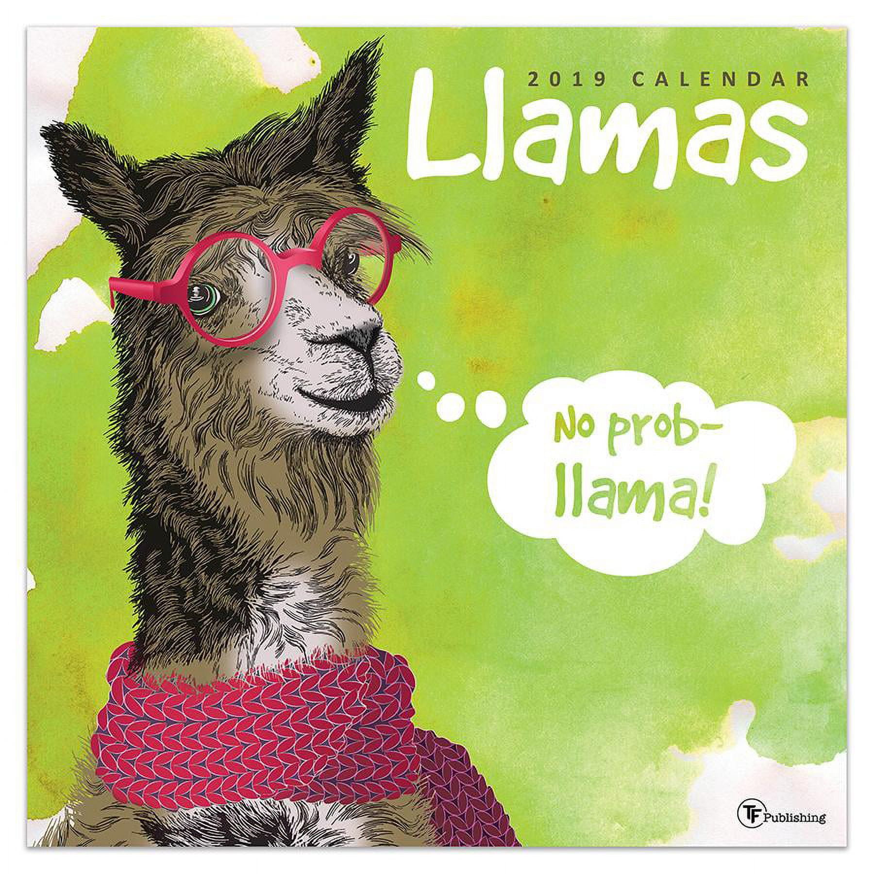 2019 Llamas 12" x 12" January 2019-December 2019 Wall Calendar ...