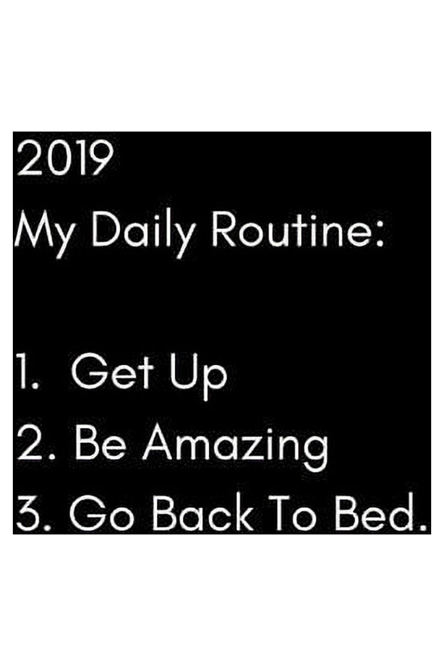 2019 My Daily Routine: Funny Dot Grid Matrix Journal Notebook with ...