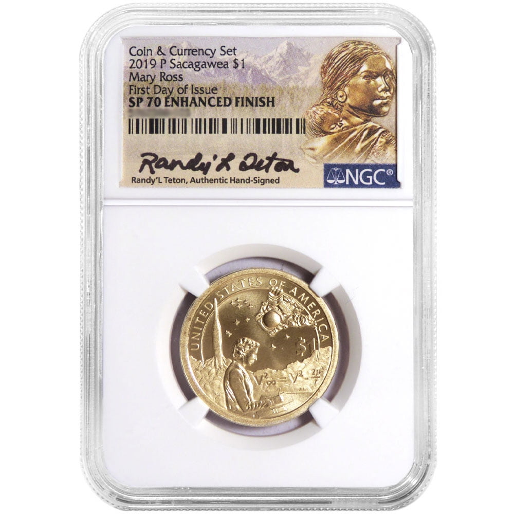 2019-P $1 Native American Mary Ross Coin NGC SP70 FDI Teton Signature ...