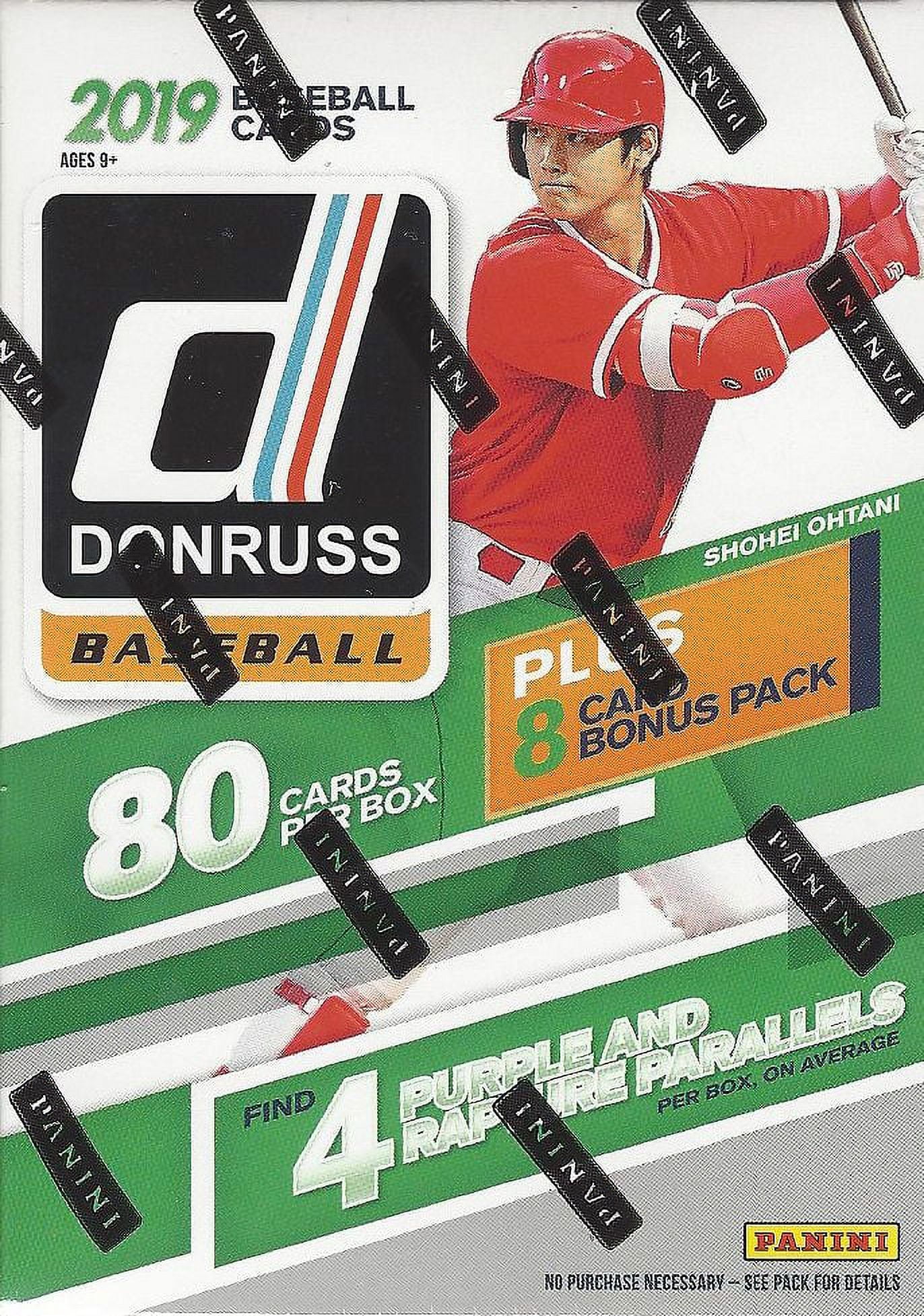 2019 Panini Donruss Baseball Blaster Box- Sealed 80 Cards, 8 Card Bonus