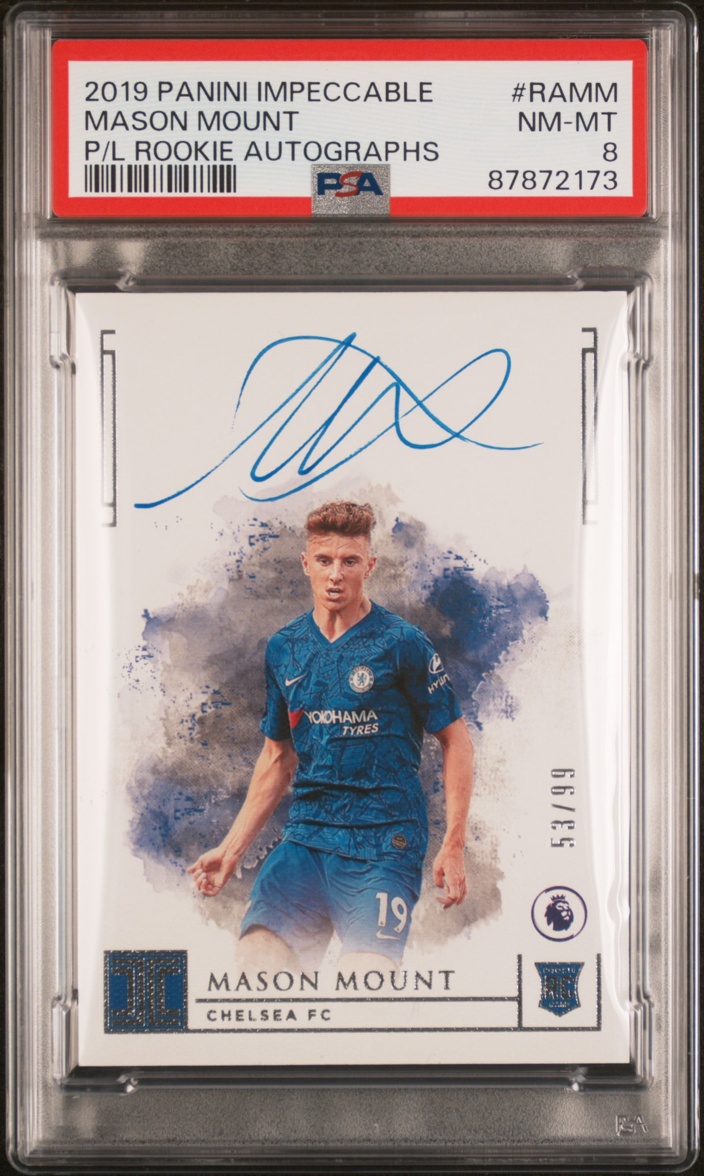 2019 Panini Impeccable Premier League #5 Mason Mount Rookie Autograph ...