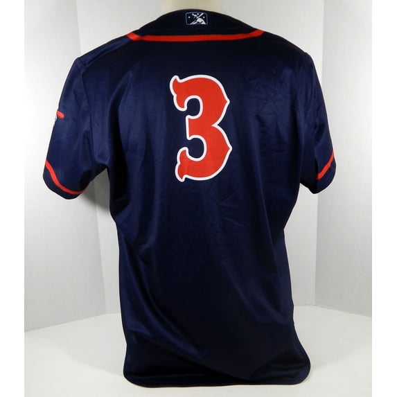 2019 Pawtucket Red Sox Michael Chavis #3 Game Used Navy Jersey Fightin ...