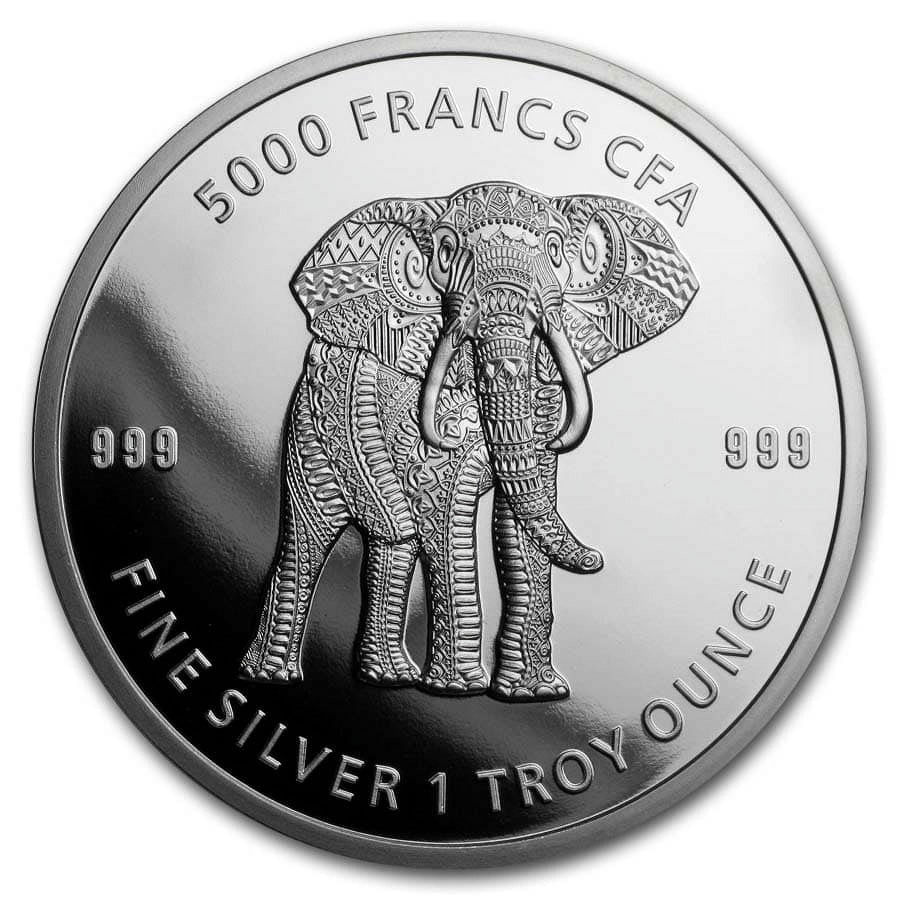 2019 Republic of Chad 1 oz Silver Mandala Elephant BU - Walmart.com