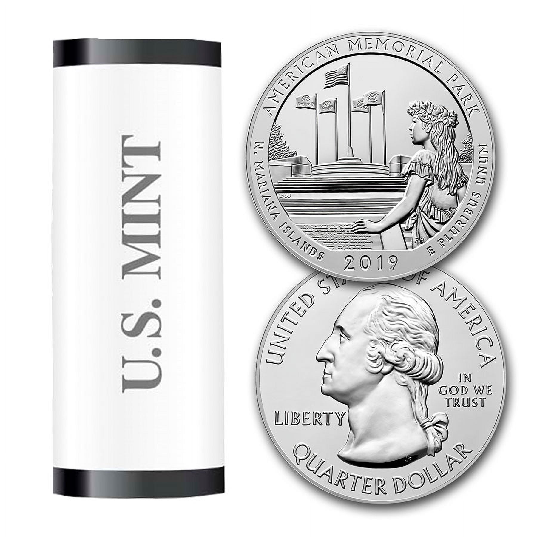 2019-S ATB Quarter American Mem. 40-Coin Roll BU - Walmart.com
