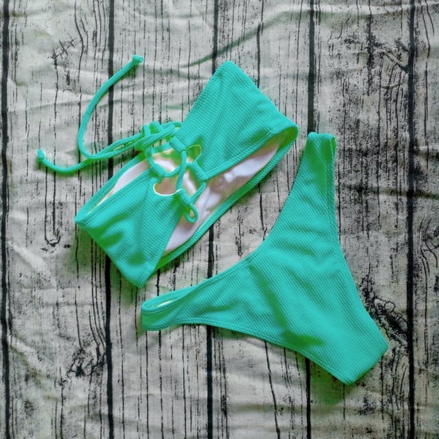 2019 Solid Bikini Brazillian Swimsuit Women Bikini Set Sexy Off